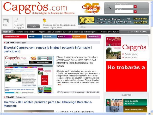 El portal Capgròs.com renueva la imagen y potencia información y ...